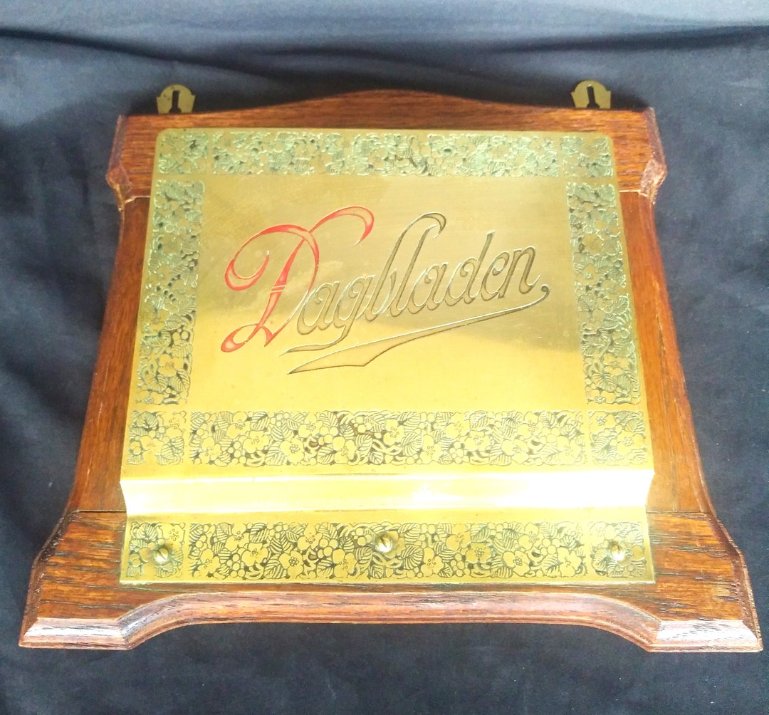 Beautiful Art Nouveau Newspaper Rack, Letter Rack, Decoration, 1930s ...