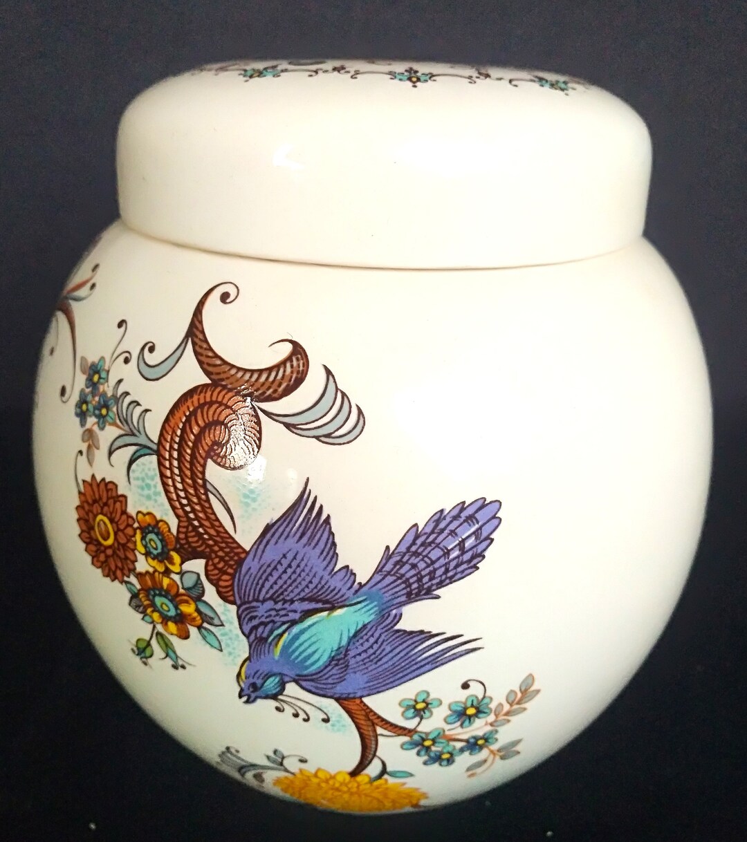 Vintage Sadler Staffordshire England, Decorative Ginger Jar, Tea ...