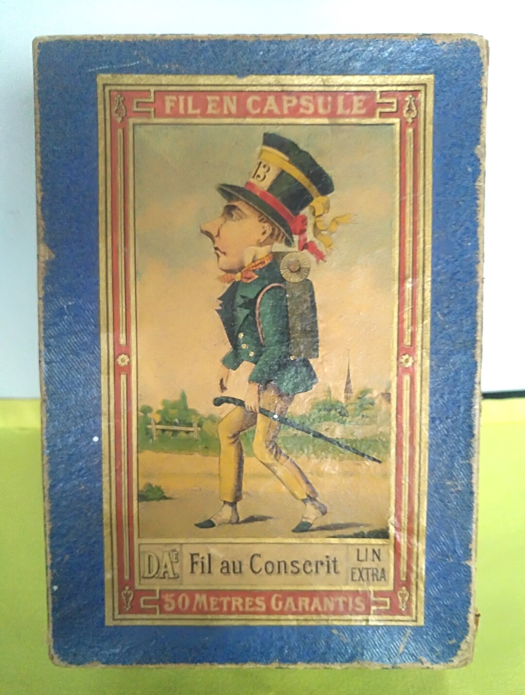 Antique French Sewing Thread Box From the 1930s, Fil Au Conscrit ...