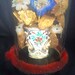 Two Hand-blown Glass Clocks, Globes, Bell Jars, With Nicely Decorated ...