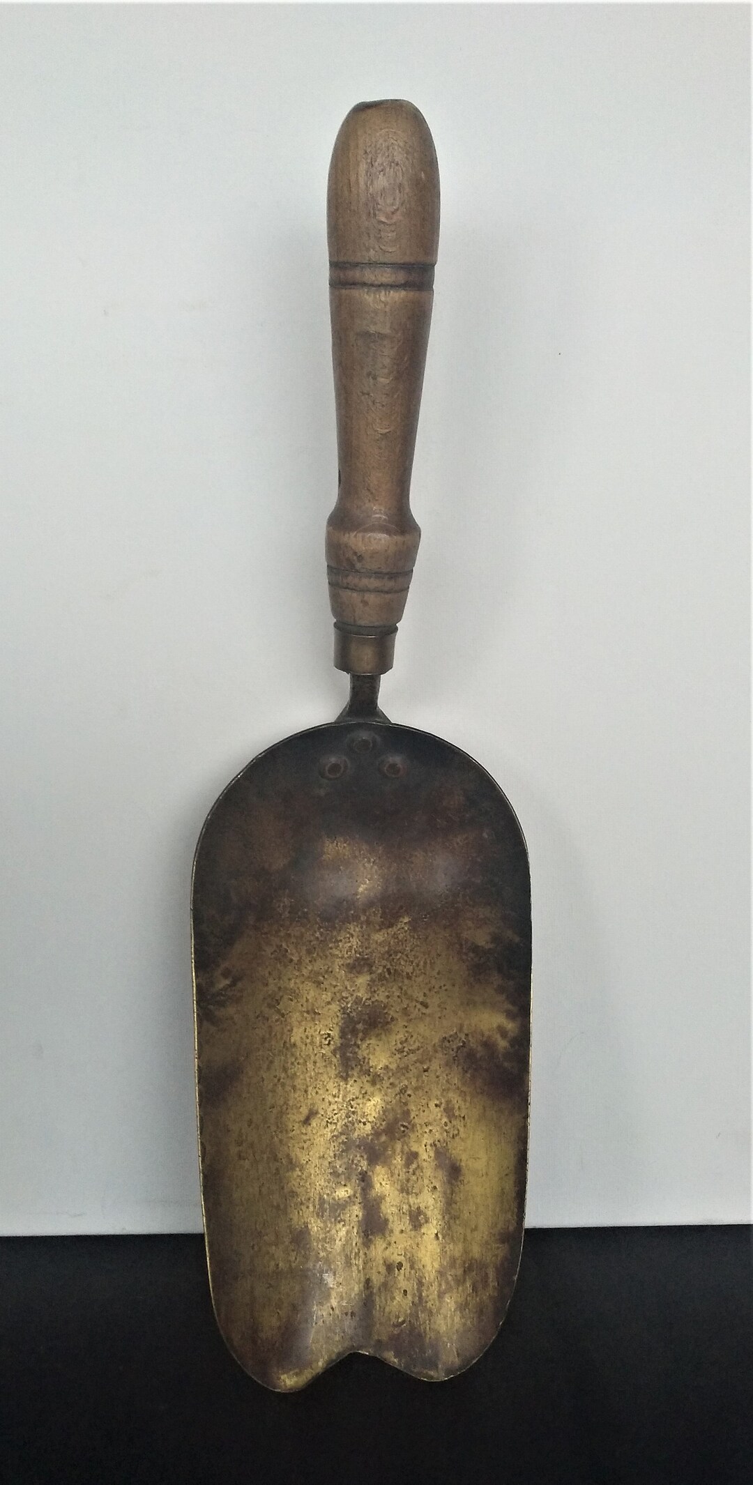 Vintage Copper Shovel With Wooden Handle, Large and Heavy Coal, Pellets ...