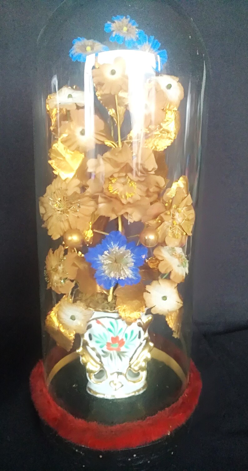 Two Hand-blown Glass Clocks, Globes, Bell Jars, With Nicely Decorated ...