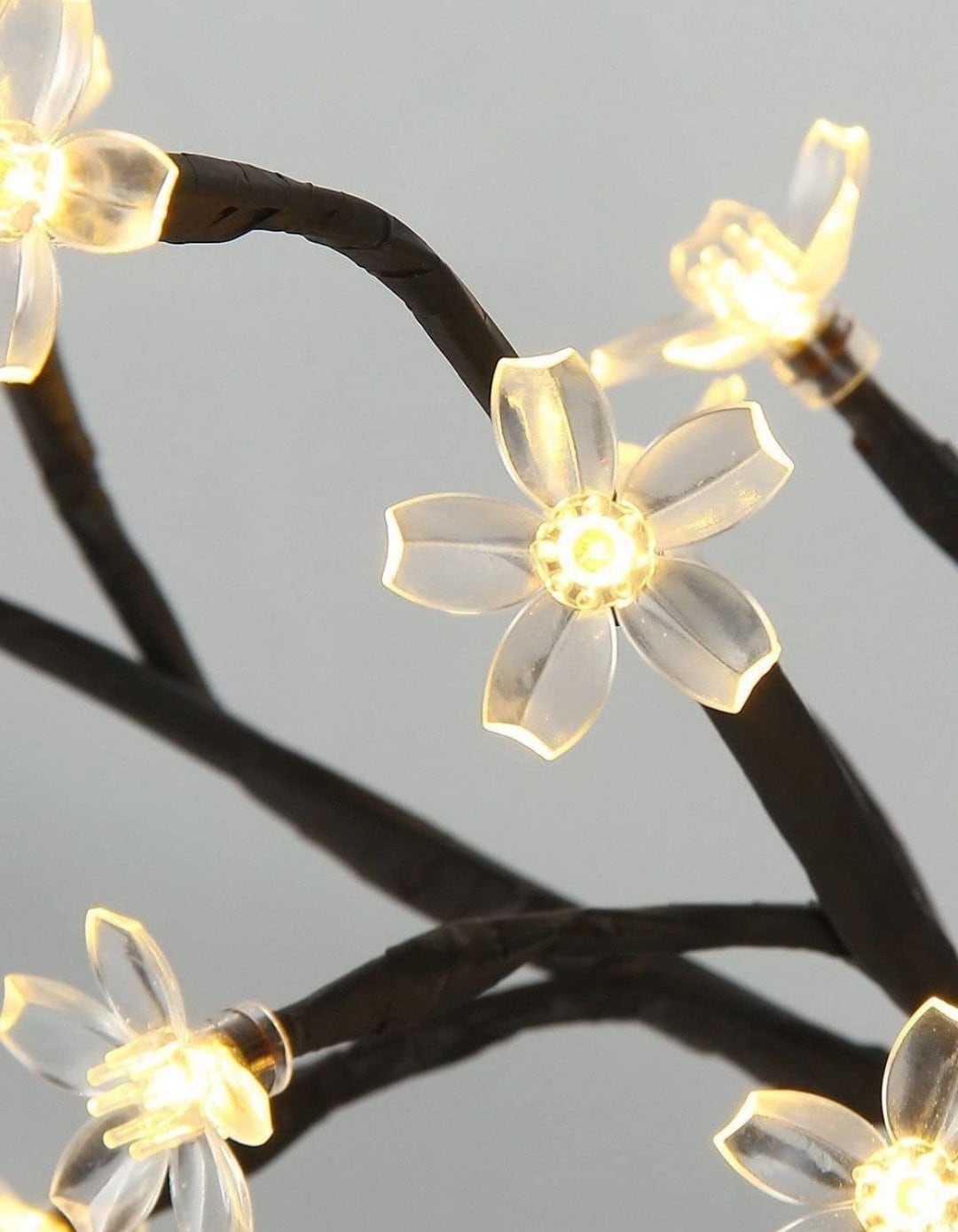 LED Cherry Blossom Bonsai Style Tree Lamp 45cm With 48 LED Light Fairy ...