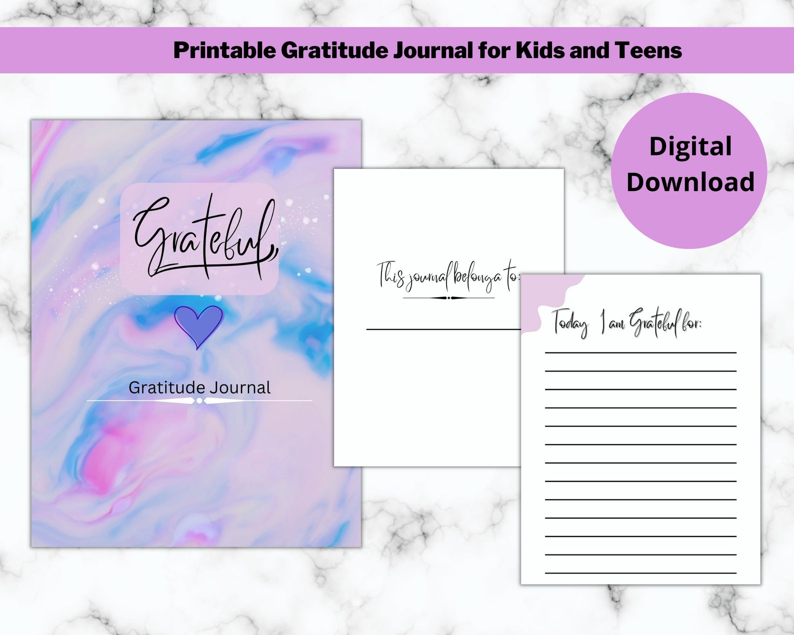 Gratitude Journal for Kids and Teens - Etsy