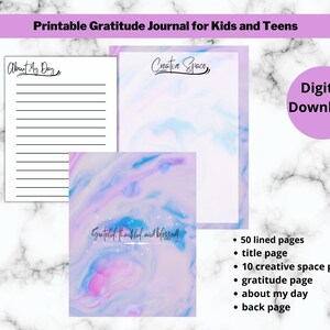 Gratitude Journal for Kids and Teens - Etsy