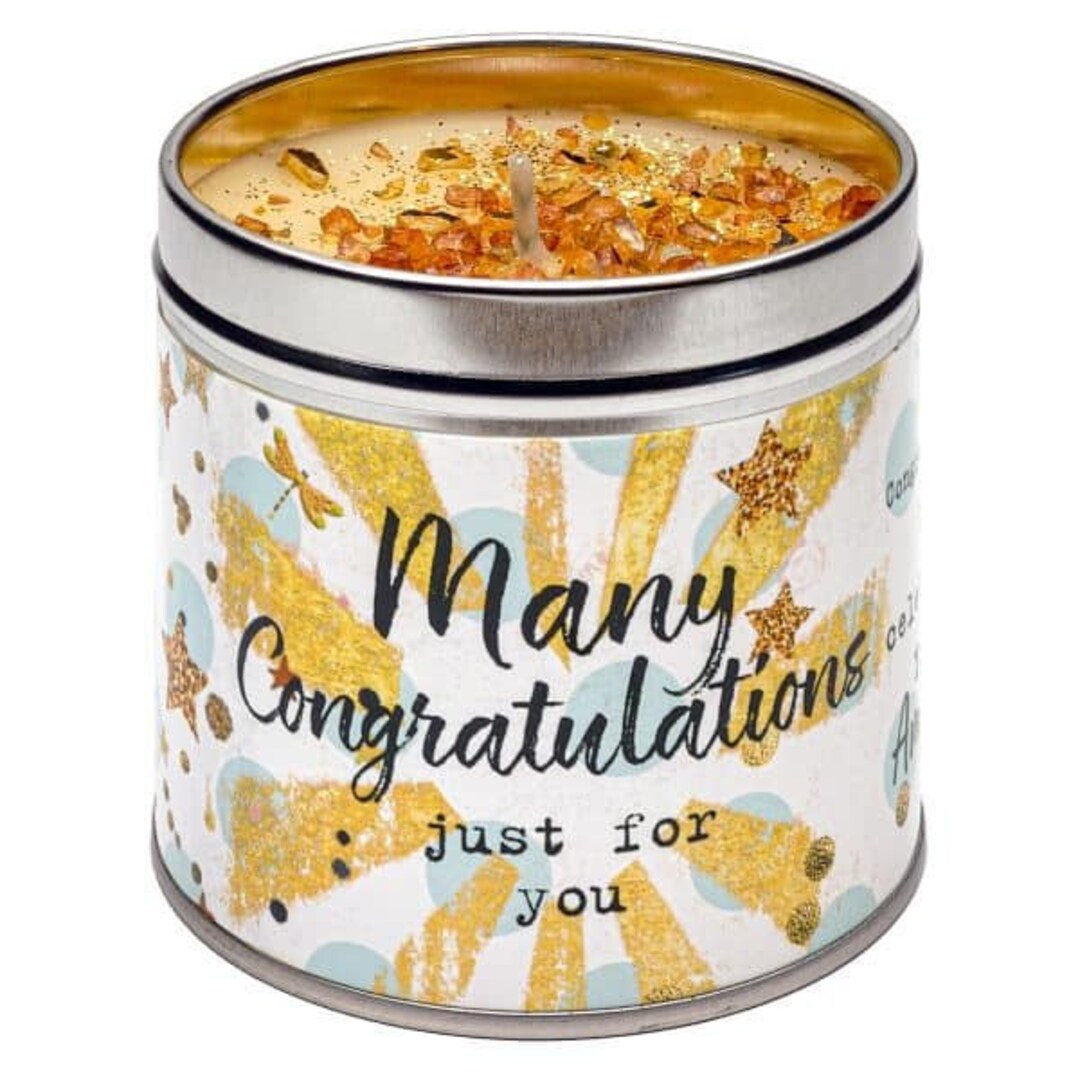 Congratulations Candle Gift: Classic Cotton Scent - Etsy