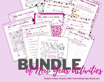 BUNDLE Kids Printable Party Games New Years Eve - Etsy