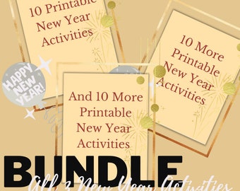 BUNDLE Kids Printable Party Games New Years Eve - Etsy