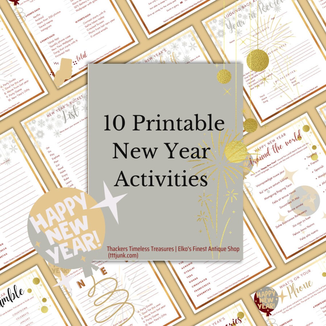 Printable New Years Activities for the Entire Family - Etsy