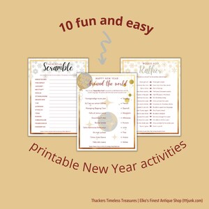 Printable New Years Activities for the Entire Family - Etsy