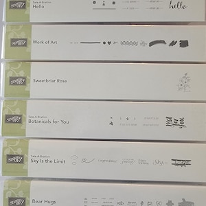 Stampin' Up! Stamp Sets-rubber Stamps, Preowned-new/like New ...