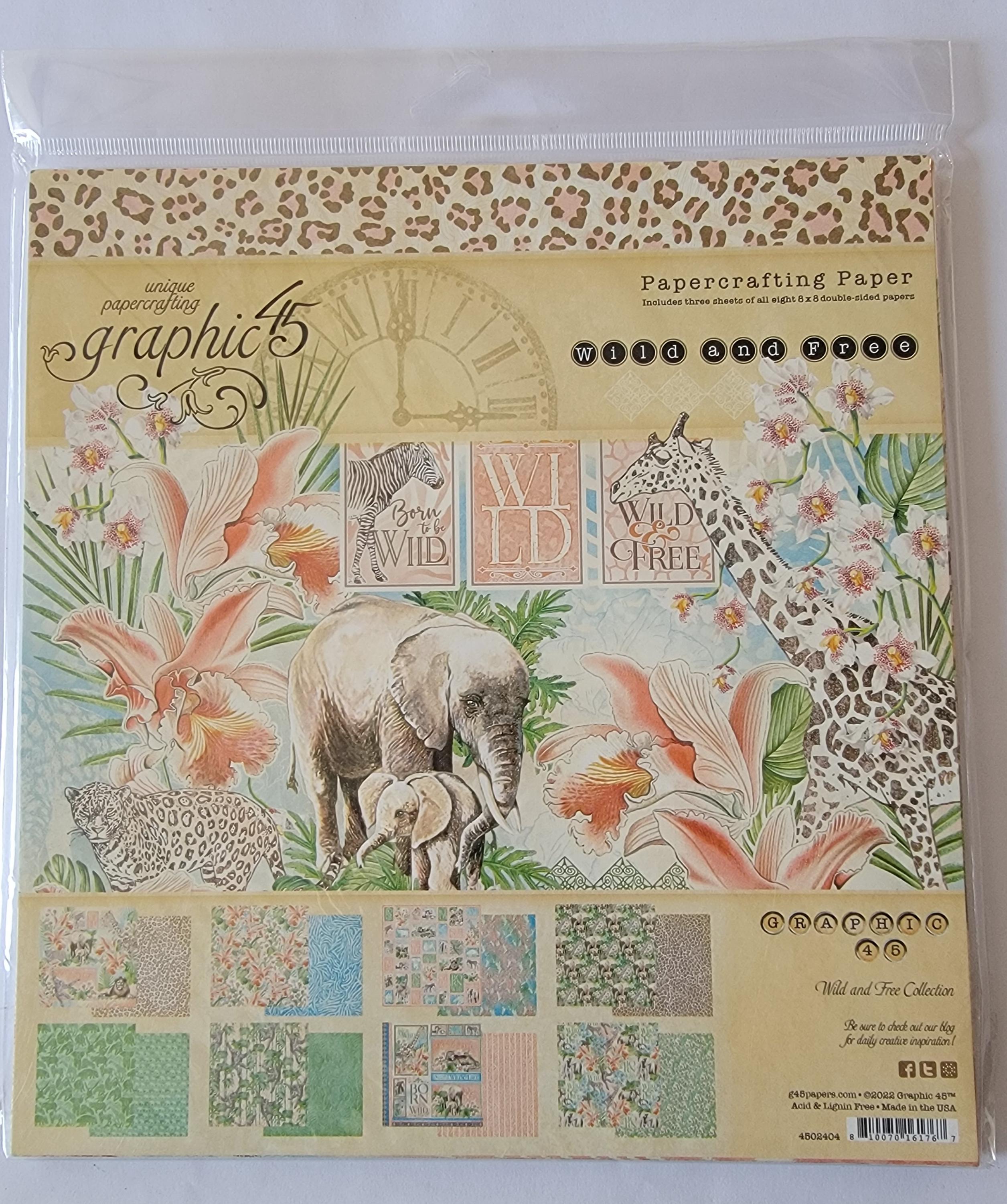 Graphic 45 8x8 Paper Pads - Choose From 9 Different Paper Crafting ...