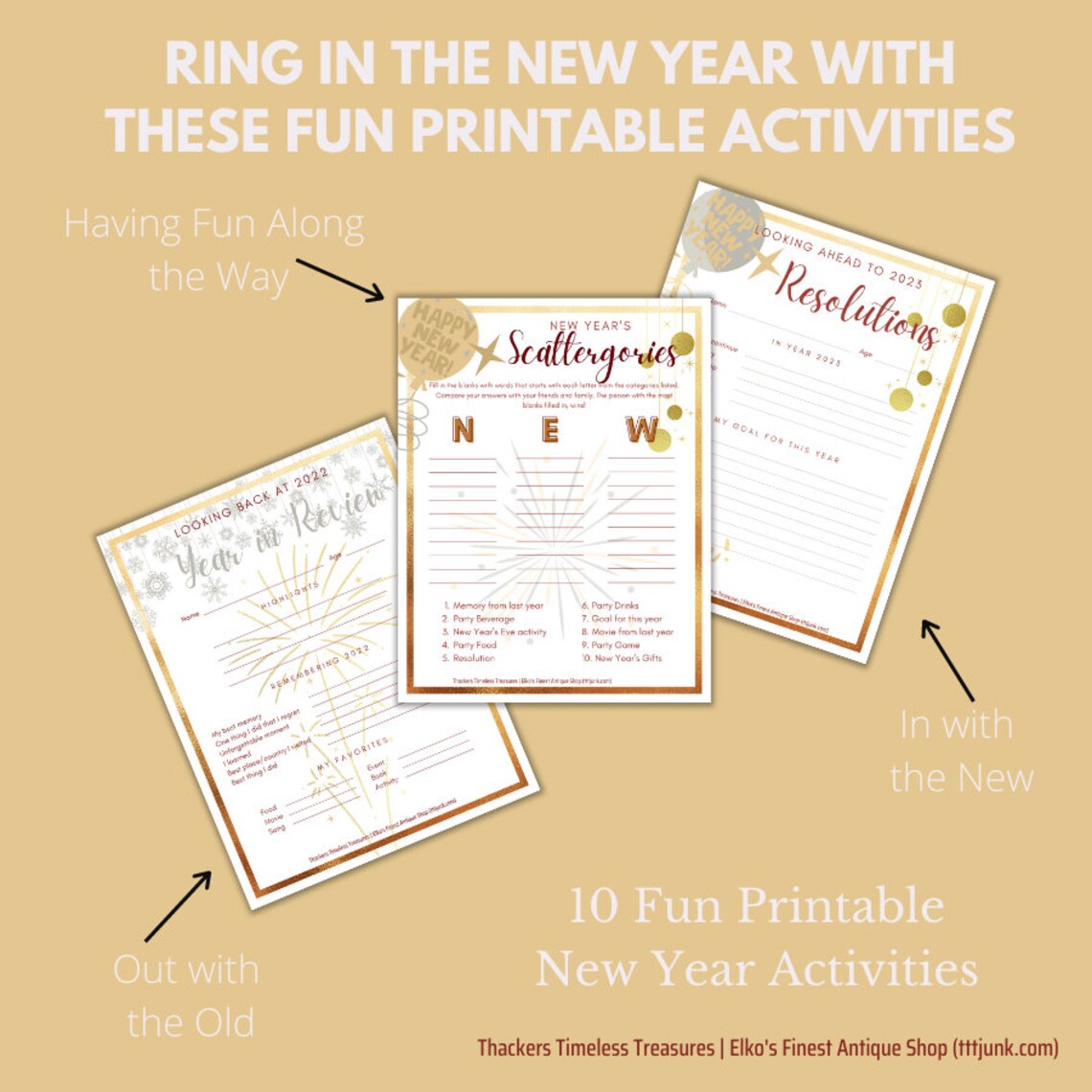 Printable New Years Activities for the Entire Family - Etsy