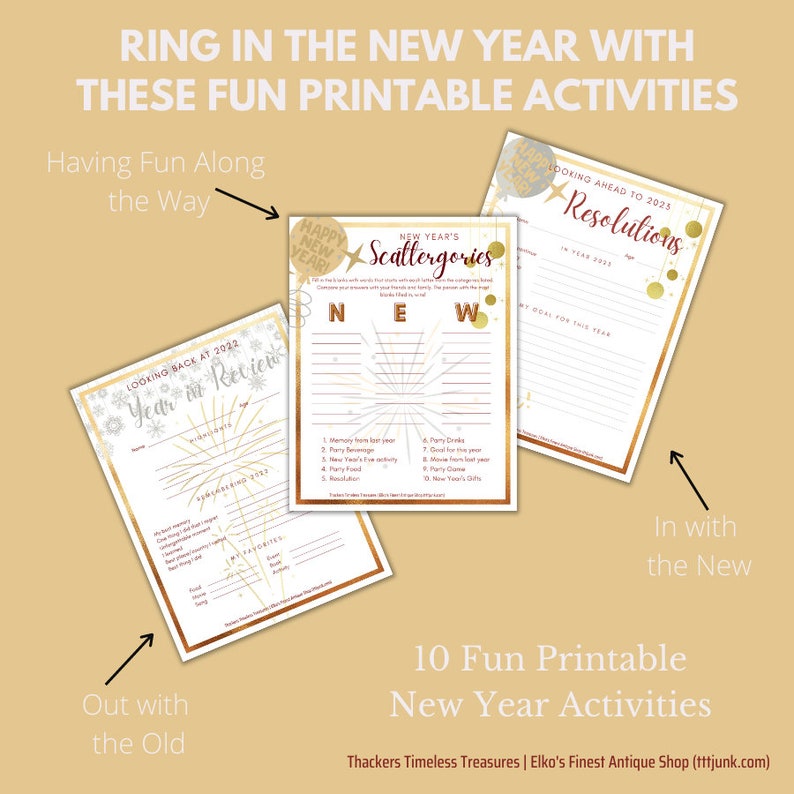Printable New Years Activities for the Entire Family - Etsy