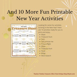Printable Activities for New Years - Etsy