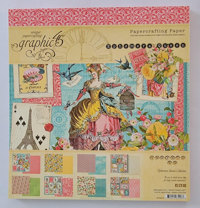 Graphic 45 8x8 Paper Pads - Choose From 9 Different Paper Crafting ...