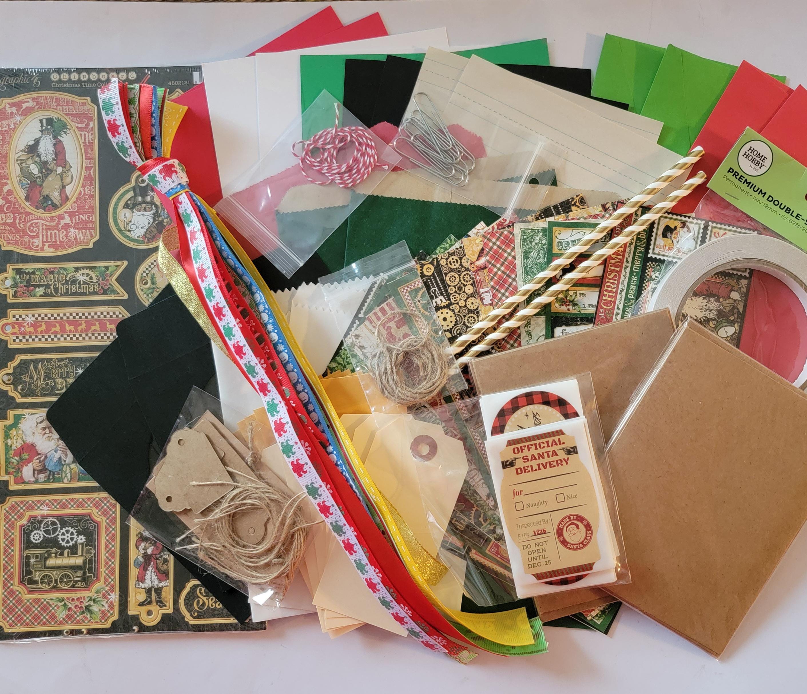 Christmas Paper Craft Bundle2 |christmas Journal Supplies |bag, Tag or ...