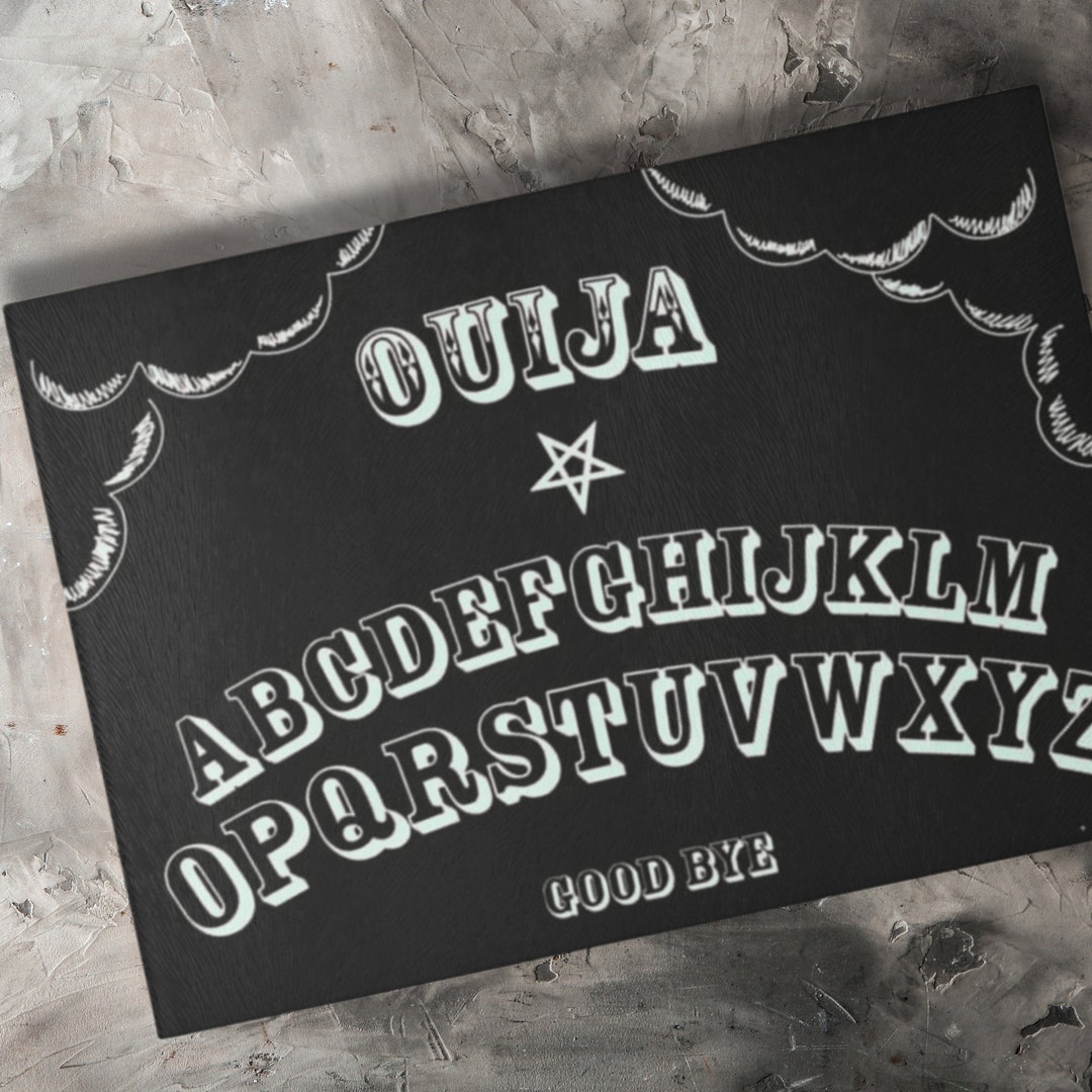 Ouija Glass Cutting Board, Occult Kitchen Decor, Spirit Board Glass ...
