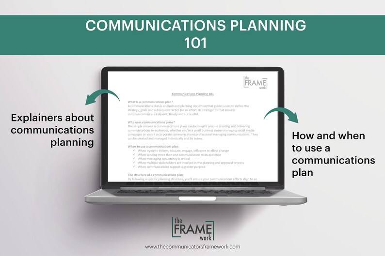 Communications Plan Toolkit With Step-by-step Guide, Template, Glossary ...