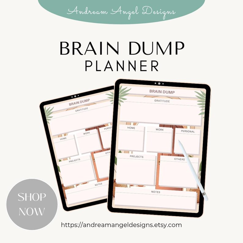 Brain Dump Template, Printable Planner, Daily Tasks Printable List, to ...