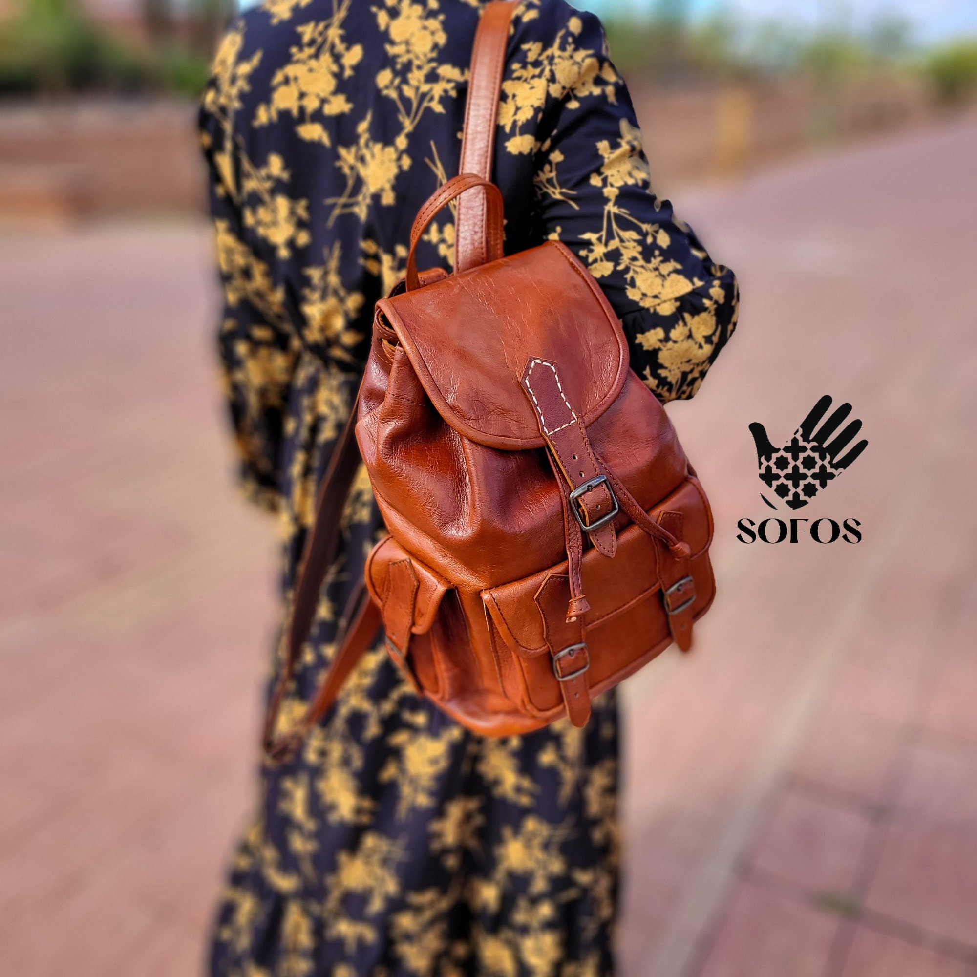 Leather Backpack, Daily Backpack, Bag-pack, Moroccan Backpack - Etsy