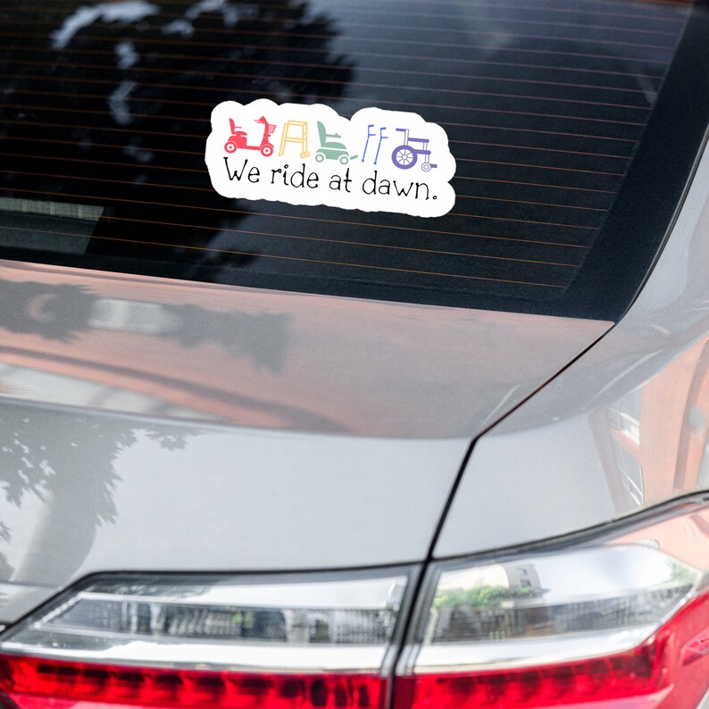 We Ride at Dawn Car Decal - Etsy