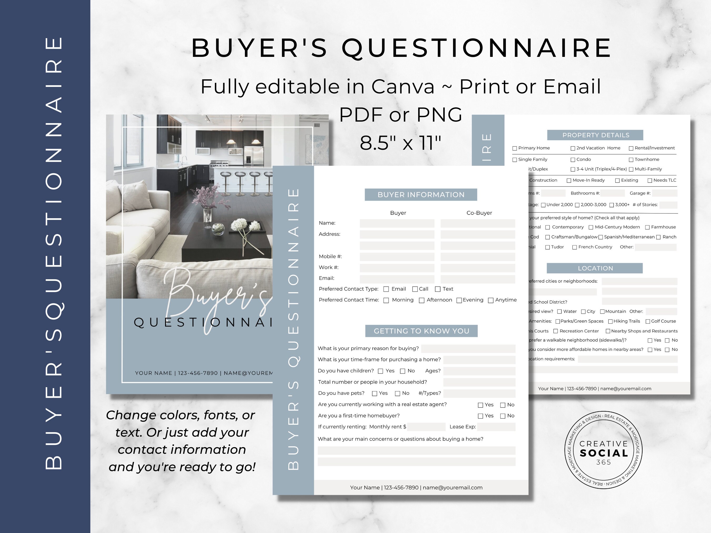 Buyer Questionnaire | Real Estate Marketing | Home Buyer | House ...
