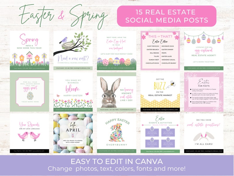 15 EASTER & SPRING Real Estate Social Media Posts | Real Estate Agent ...