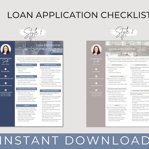 Mortgage Loan Application Checklist | Mortgage Broker, Loan Officer, Real Estate Marketing ...