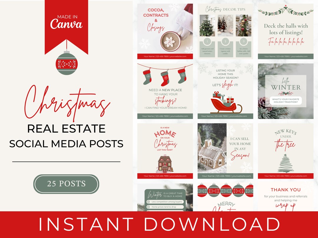 25 Christmas Real Estate Instagram Posts | Real Estate Marketing ...