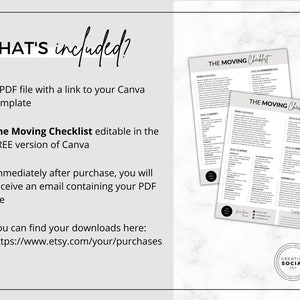 Real Estate Moving Checklist, Moving Planner, Moving Flyer, Realtor ...