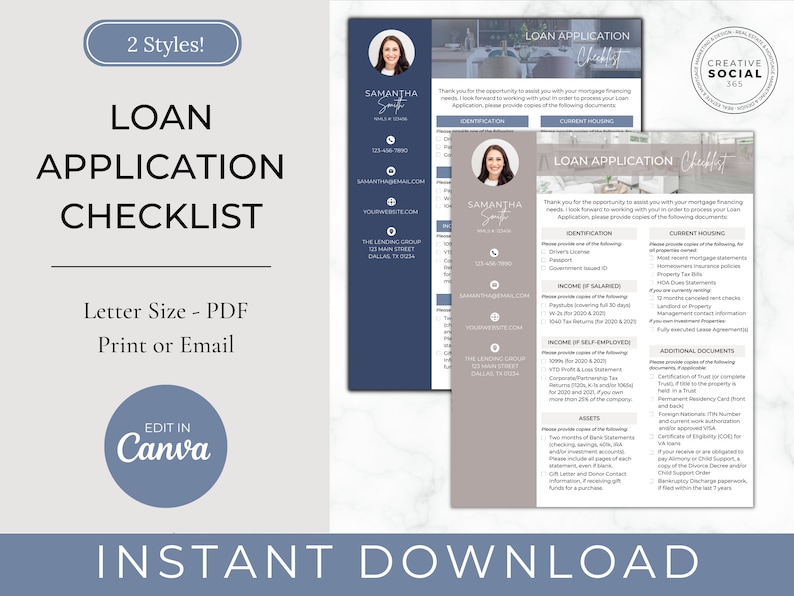 Mortgage Loan Application Checklist | Mortgage Broker, Loan Officer ...