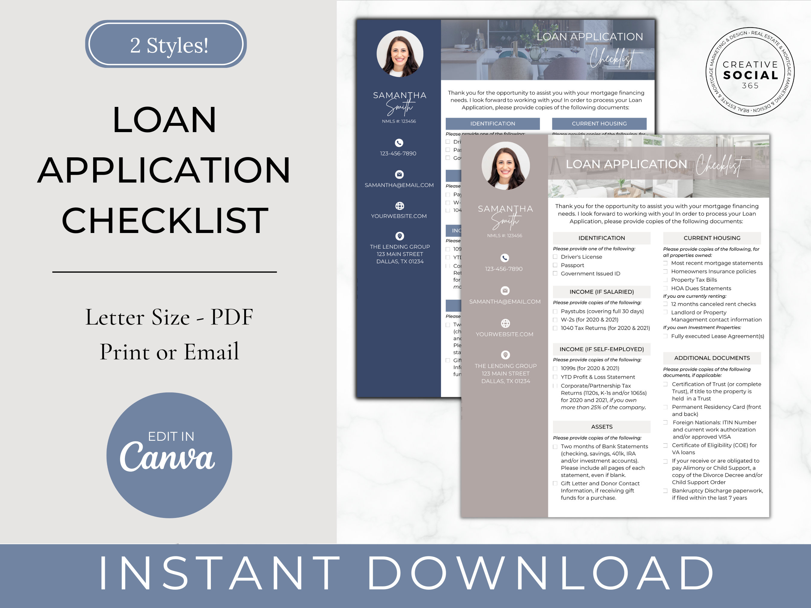 Mortgage Loan Application Checklist | Mortgage Broker, Loan Officer ...