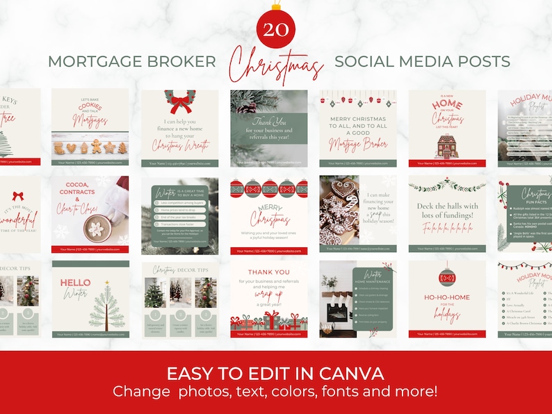 20 Christmas Mortgage Broker Instagram Posts | Mortgage Marketing Canva ...
