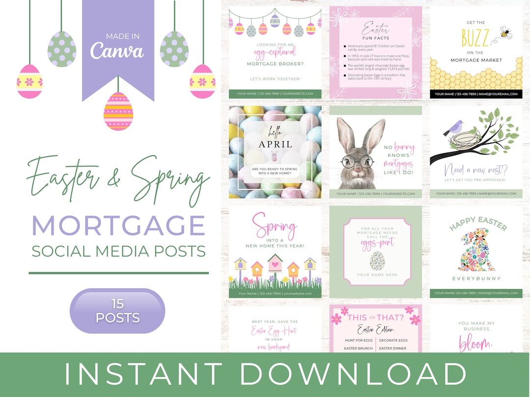 15 EASTER & SPRING Mortgage Social Media Posts | Loan Officer Mortgage ...