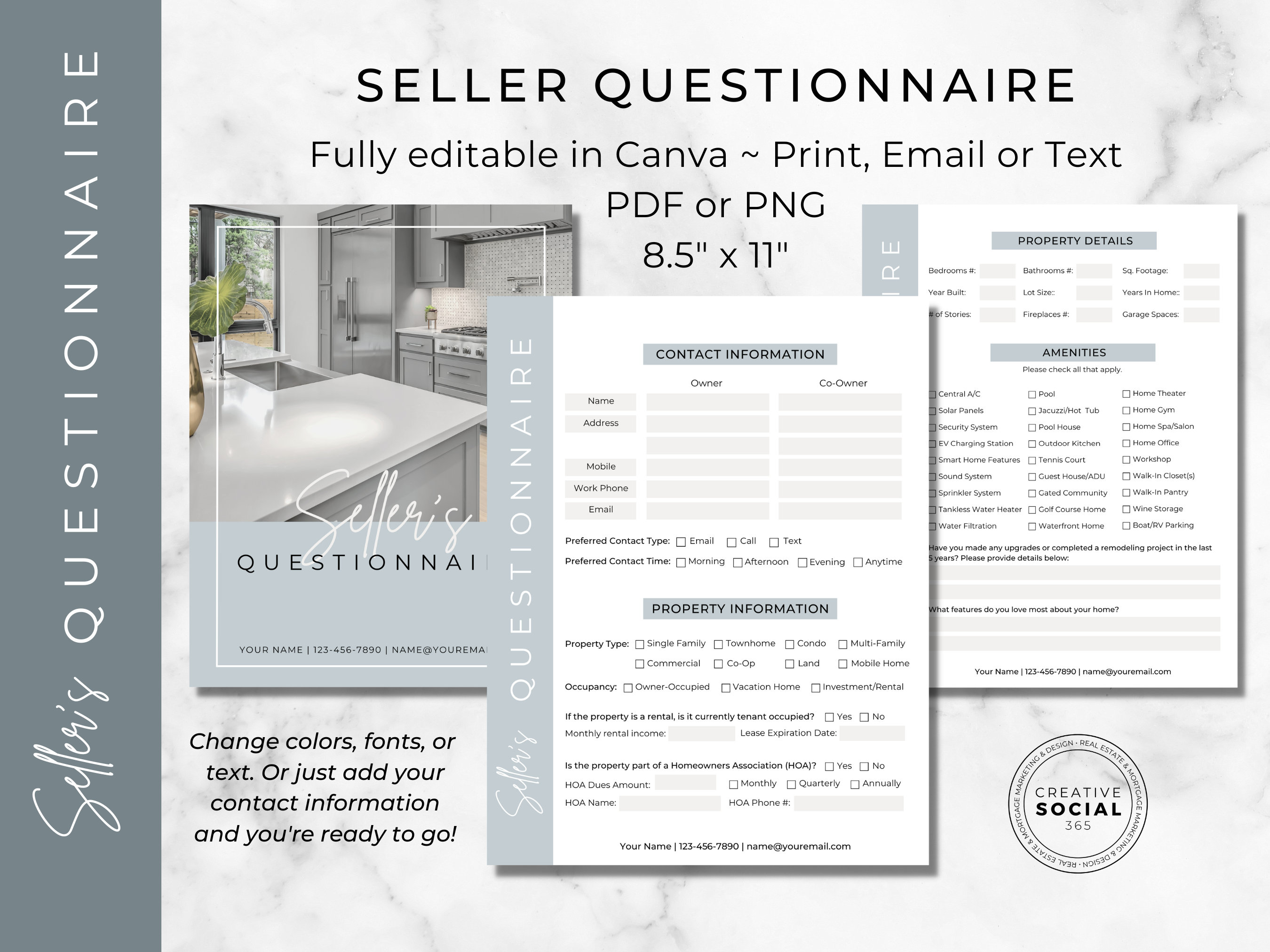 Seller Questionnaire for Real Estate Agents | Realtor Marketing | Home ...