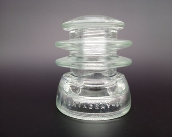 Glass Insulator-hemingray 42, Antique Glass Insulator, Clear Glass ...