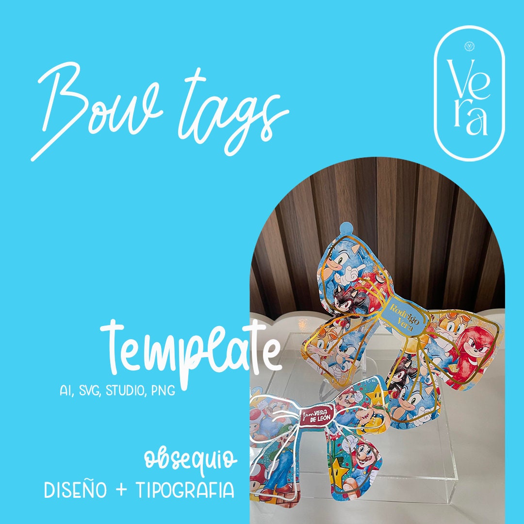 Template Bow Tag - Etsy