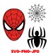 3 in 1 Superhero Spiderman Mask SVG Comic Book Hero Face PNG Web ...