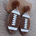 Football Dangle Earrings, Game Day Earrings, Sports Earrings, Glitter ...