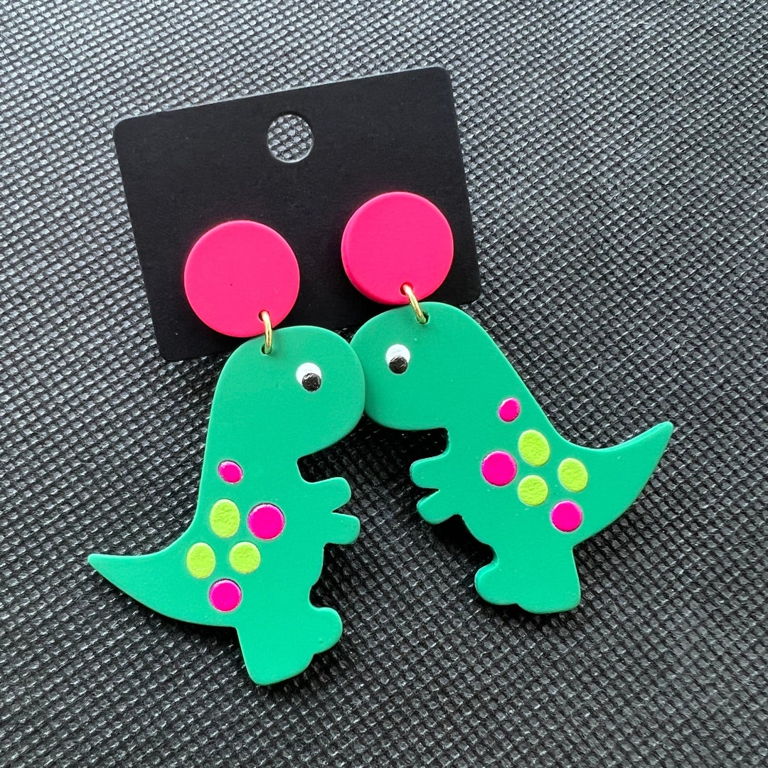Dinosaur Shaped Earrings, T-rex Earrings, Dino Earrings, Dinosaur Lover ...