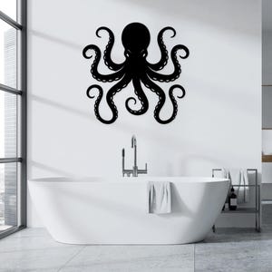 Octopus Laser Cut Svg Dxf Files Wall Sticker Engraving Decal Silhouette ...