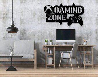 Gaming Zone Gamer corte láser svg dxf archivos pared arte pegatina ...
