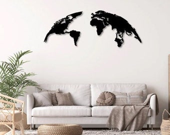 Laser Cut Vector Files SVG CNC World Map Panel Svg World Map Earth Cnc ...