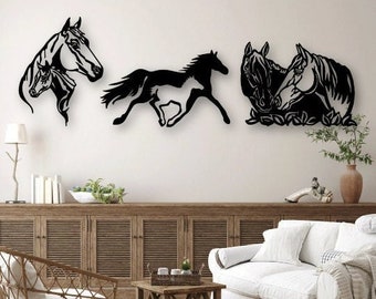 Horse Design Laser Cut Svg Dxf Files Wall Sticker Engraving - Etsy