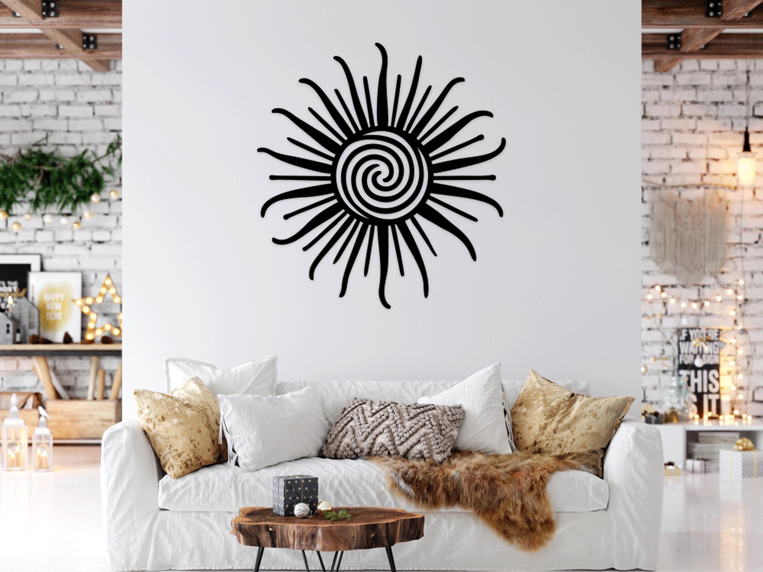Sunset Sun Laser Cut Svg Dxf Files Wall Sticker Engraving Decal ...