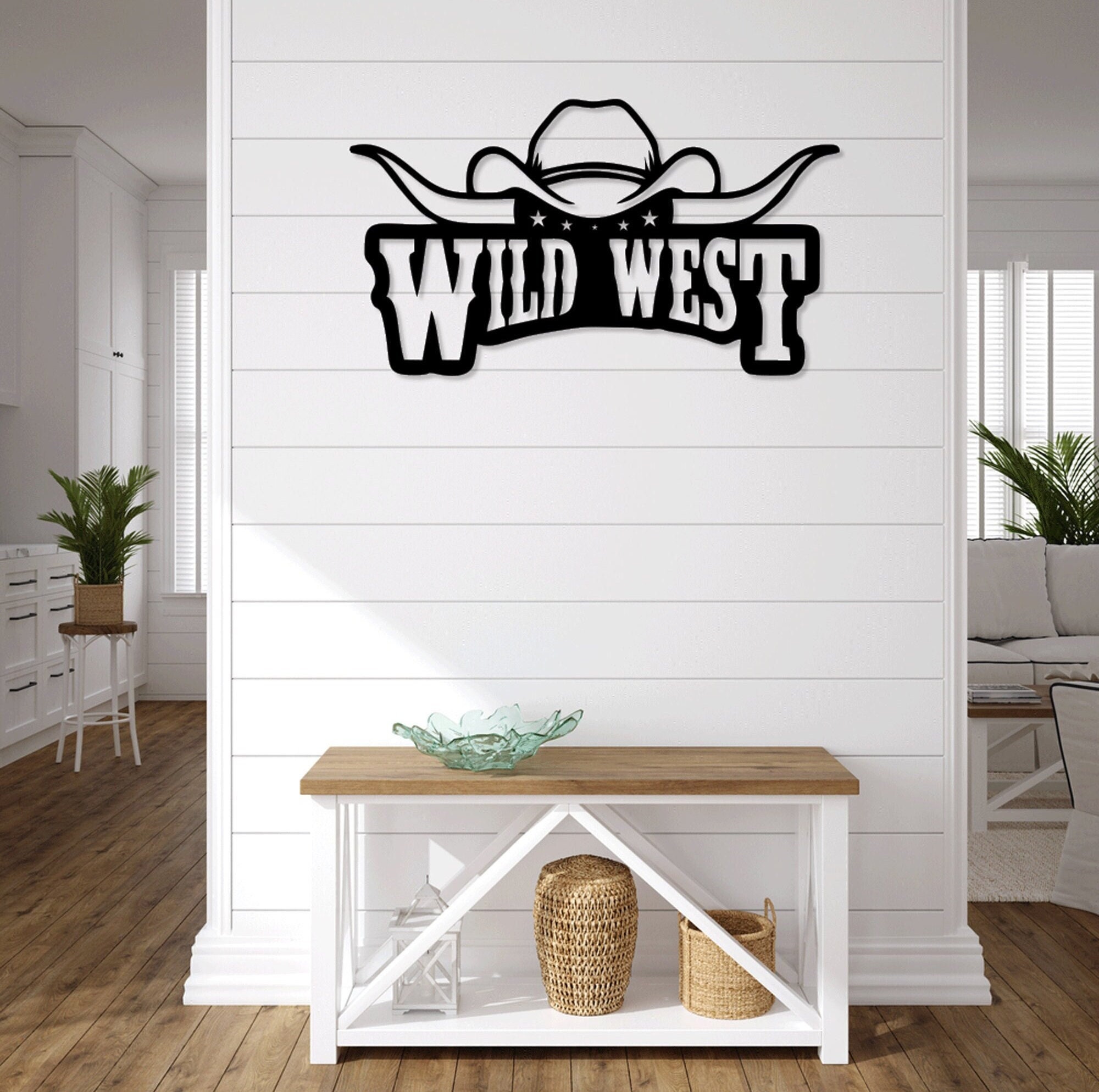 Wild West Svg Cowboy Hat Laser Cut Dxf Files Wall Sticker Decal ...