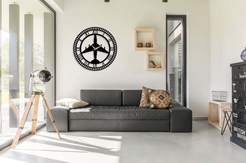Aeroplane Aircraft Plane Wall Clock Face Set SVG Watch Models Wall ...