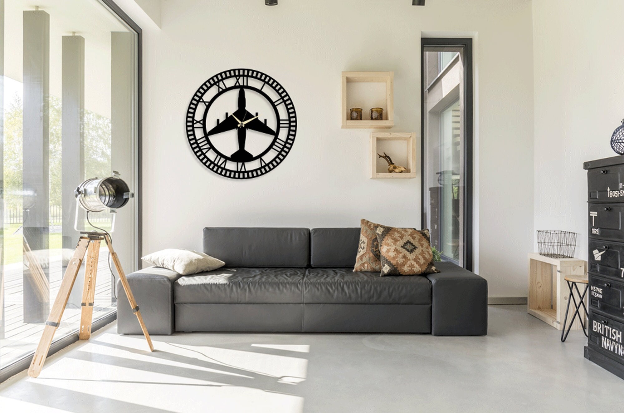 Aeroplane Aircraft Plane Wall Clock Face Set SVG Watch Models Wall ...