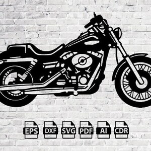 Motorcycle Chopper Motor Bike Laser Cut Svg Dxf Pdf Files Wall Sticker ...